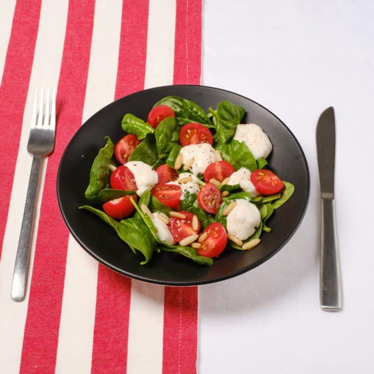 Simple and Tasty Vegan Caprese Salad Recipe - Nuttino
